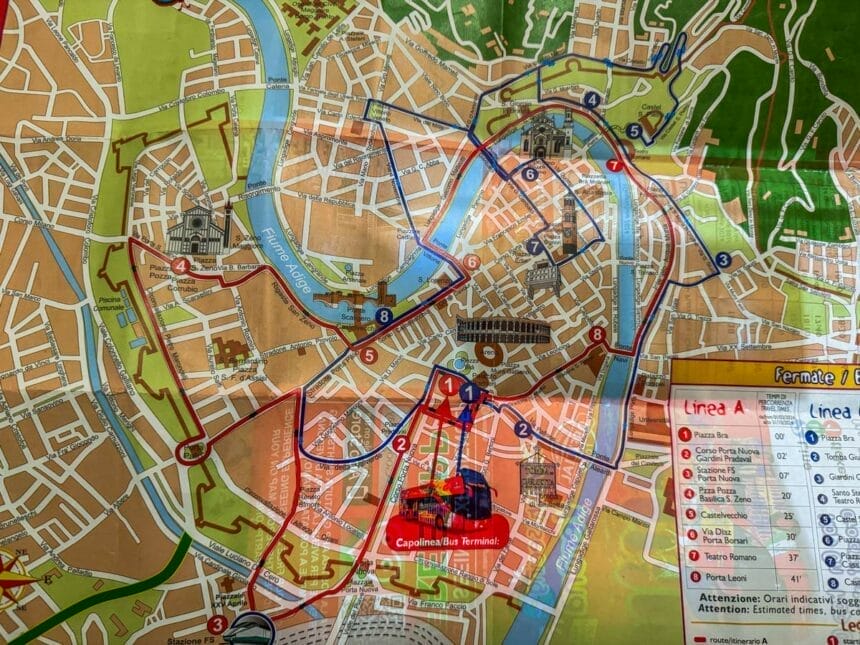 Verona Italy Map + Most Popular Landmarks and Things to do